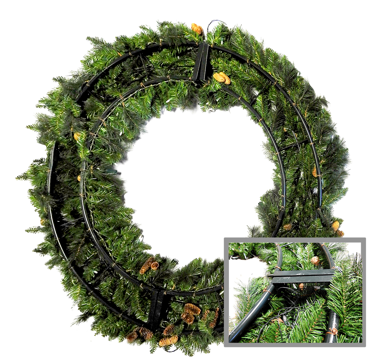 Holidynamics - Mixed Noble Wreath 72", Classic White (M8)