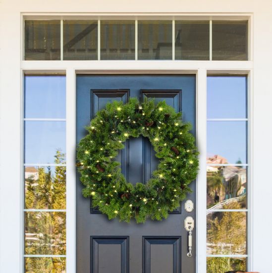 Holidynamics - Mixed Noble Wreath 36", Classic White