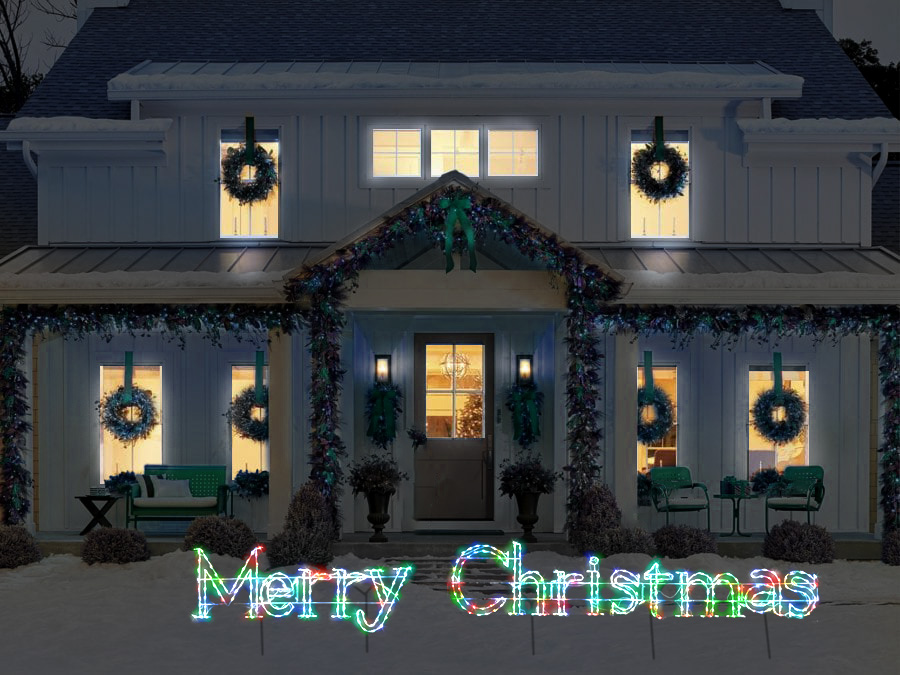 Holidynamics - Sign Dynamic RGB LED Merry Christmas 18'