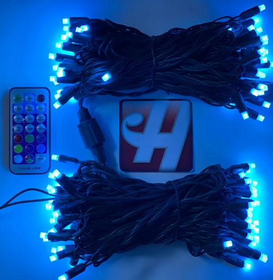 Holidynamics - Dynamic RGB 5MM 70 Count, 4" spacing, Green Cord