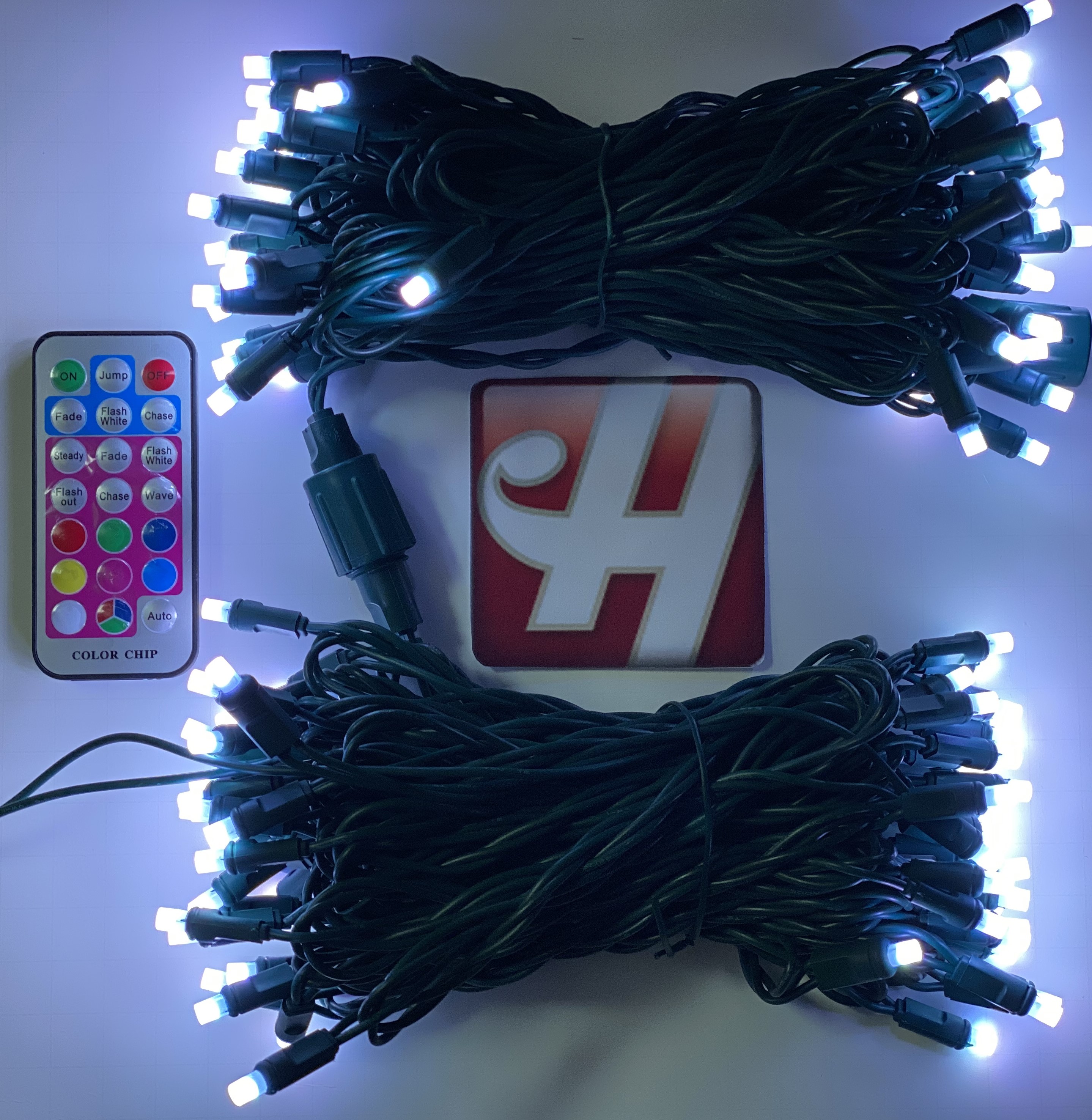 Holidynamics - Dynamic RGB 5MM 70 Count, 4" spacing, Green Cord