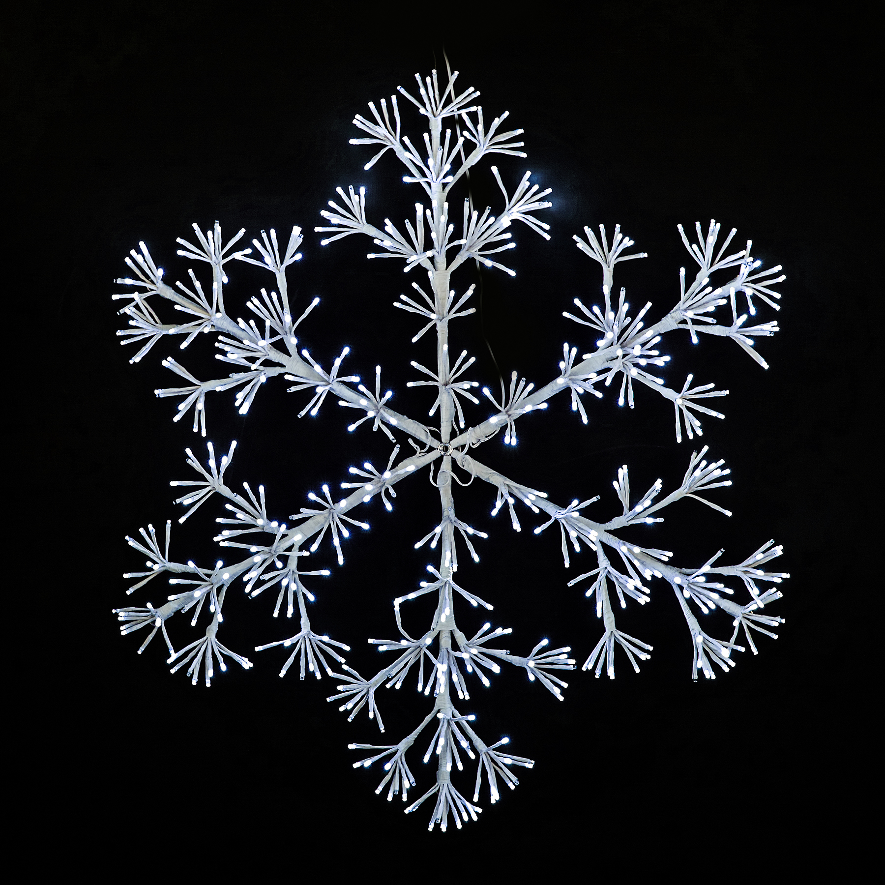 Holidynamics - LED Sparkler Snowflake Pure White w/White Metal Frame 36"