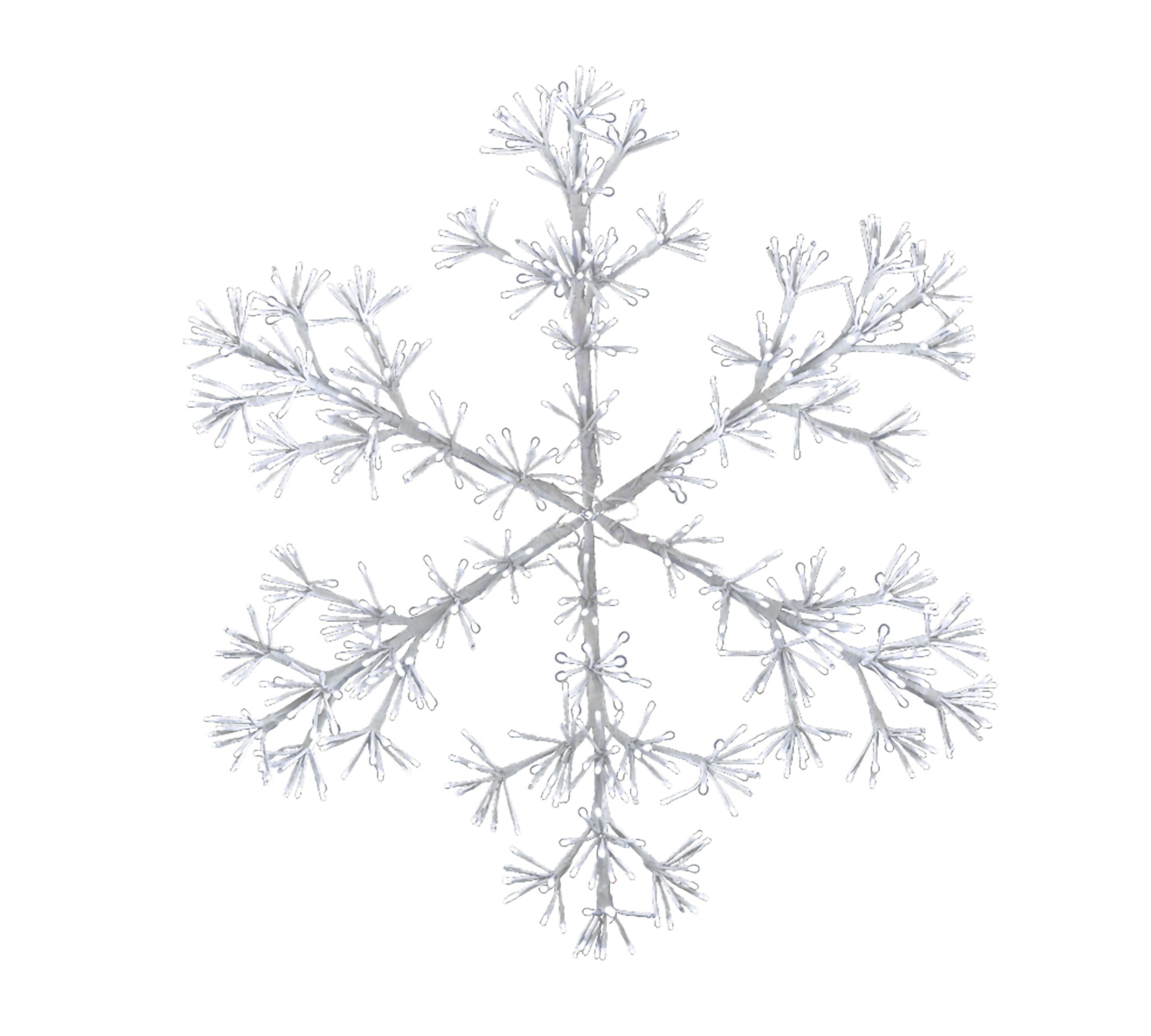 Holidynamics - LED Sparkler Snowflake Pure White w/White Metal Frame 36"