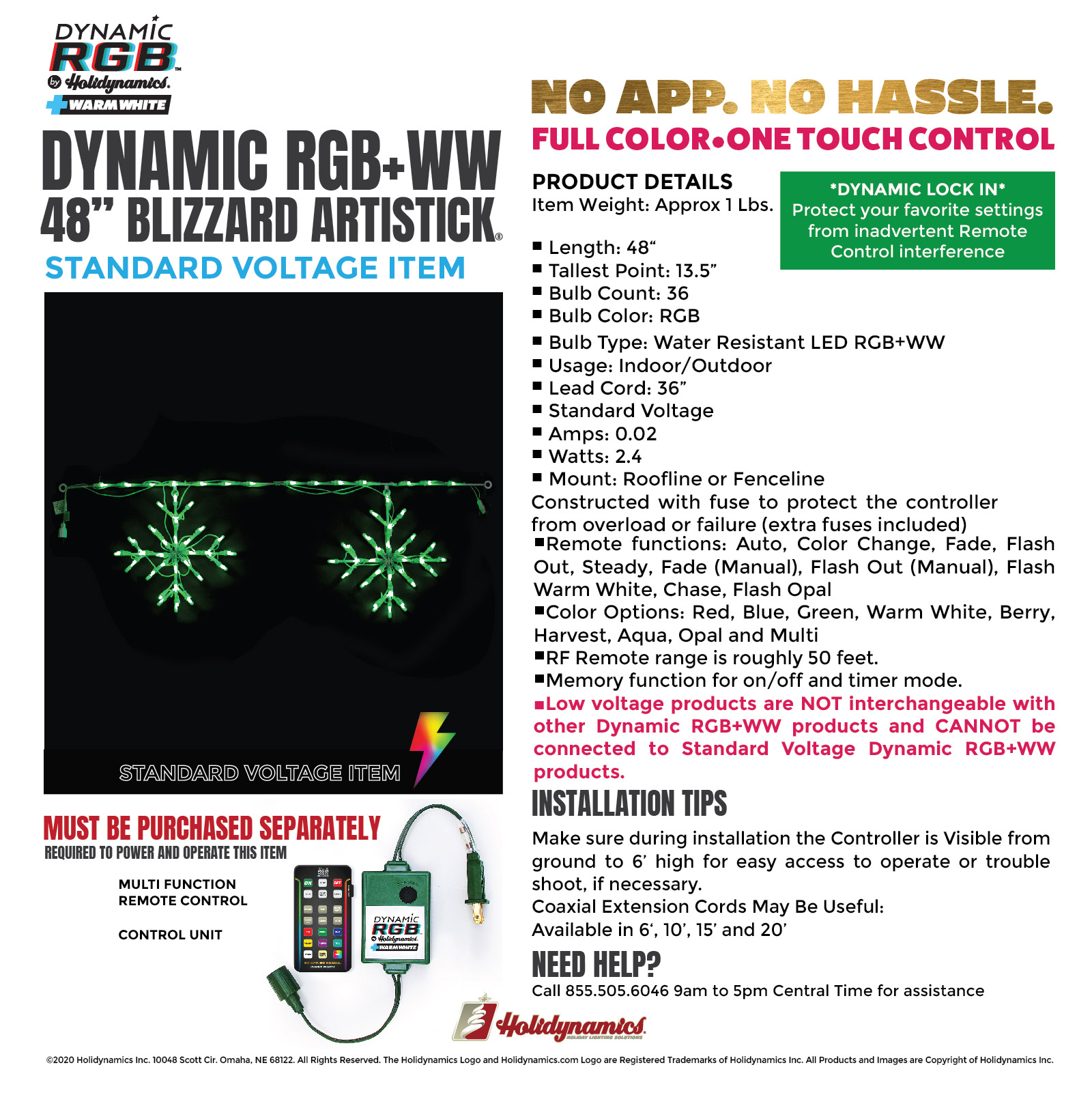 Holidynamics - Dynamic RGBWW Artisticks Blizzard