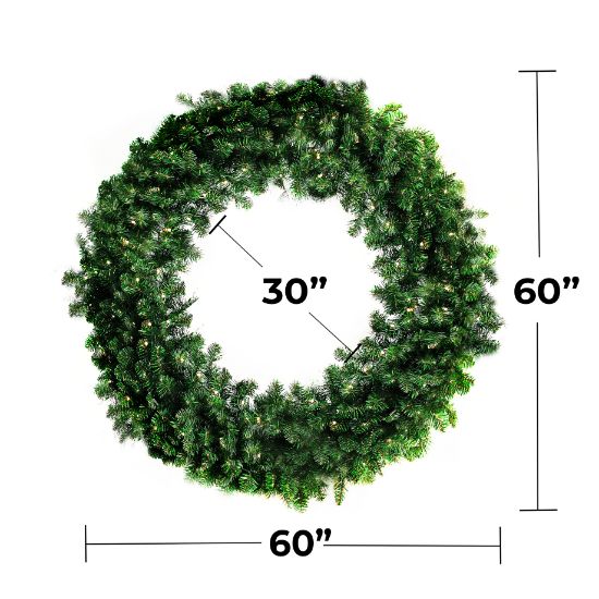 Holidynamics - Oregon Wreath 60", Warm White