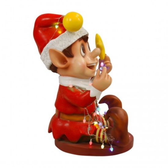 Holidynamics - Reinforced Fiberglass Elf Playing with lights