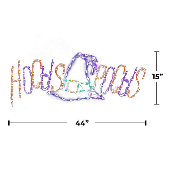 Holidynamics - Halloween Sign LED Hocus Pocus Witches Hat 44"