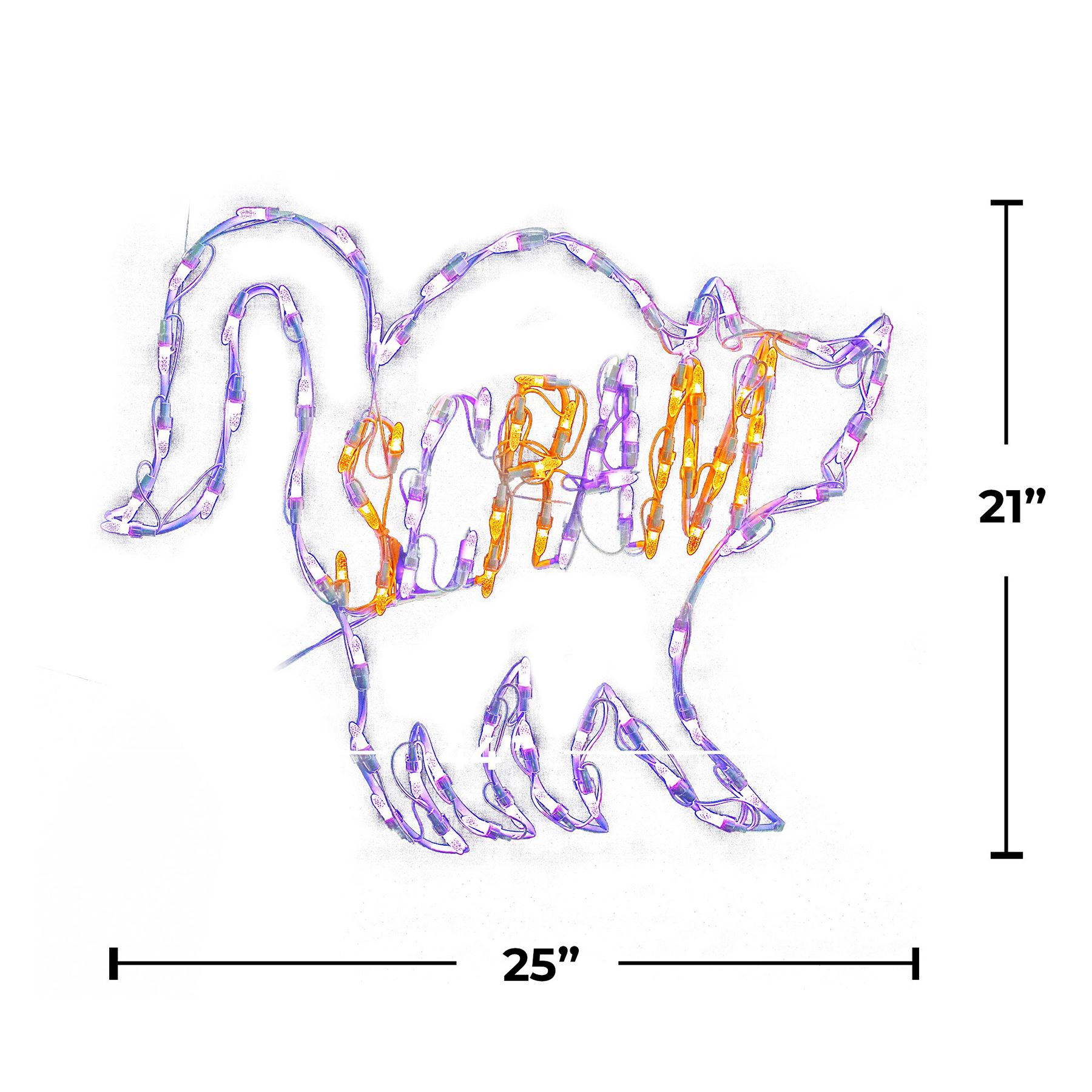 Holidynamics - Halloween LED Scram Cat 25"