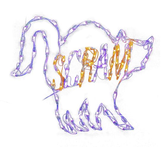 Holidynamics - Halloween LED Scram Cat 25"