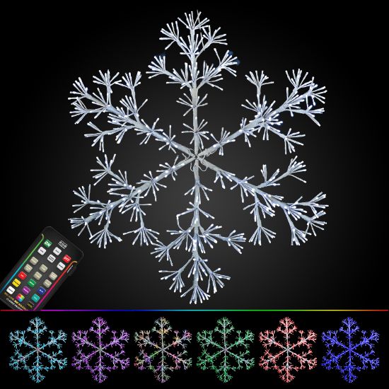 Holidynamics - Dynamic RGB LED Sparkler Snowflake 36"