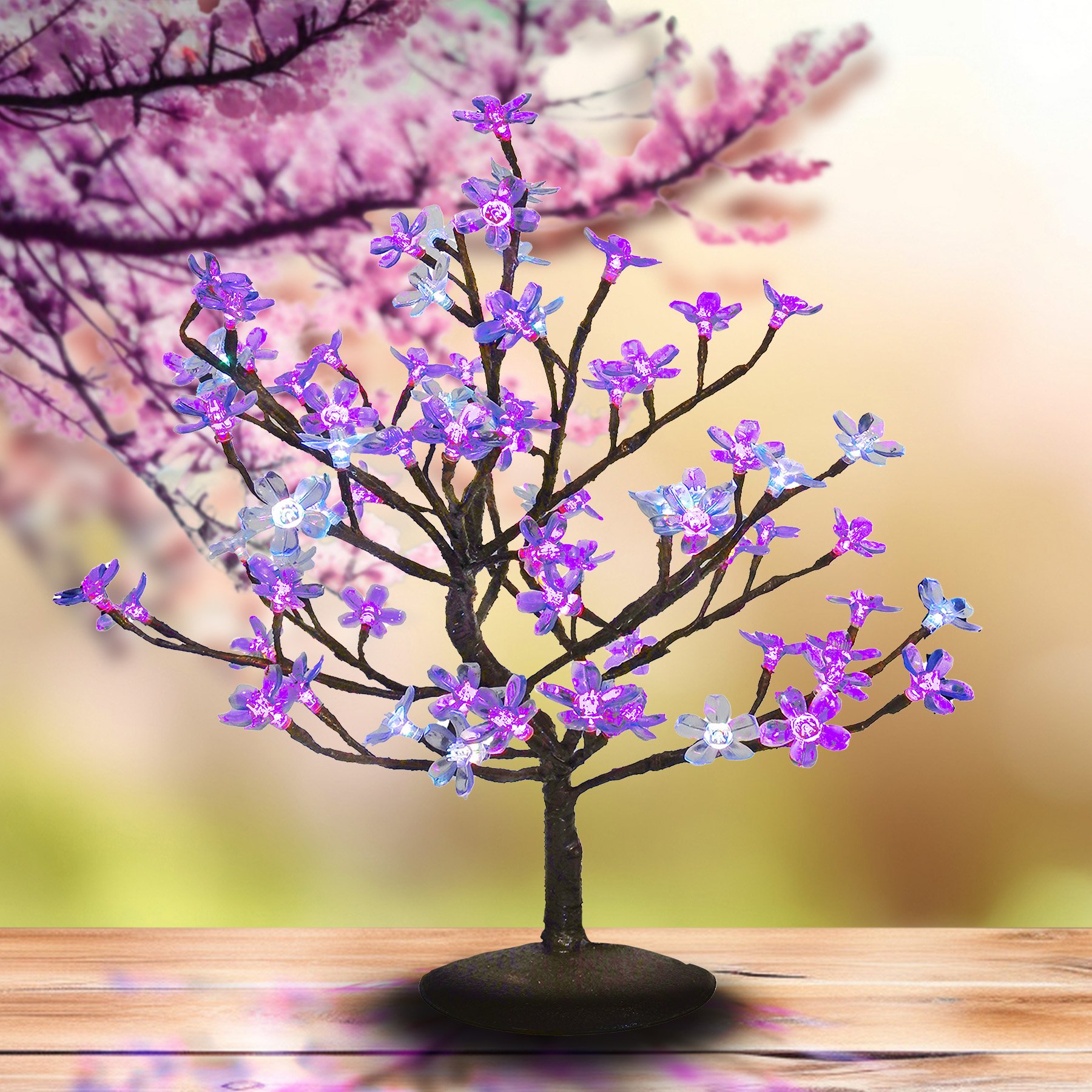 Holidynamics - Dynamic RGBWW Cherry Blossom Table top Tree, 24"