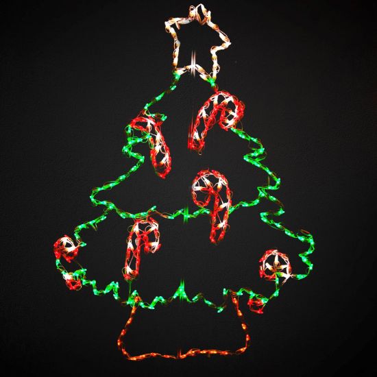 Holidynamics - Christmas Tree with Candy Canes LED 60"