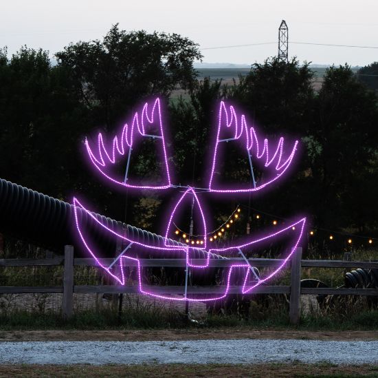 Holidynamics - Dynamic RGBWW LED Lady Pumpkin Face Jack-O-Lantern 120"