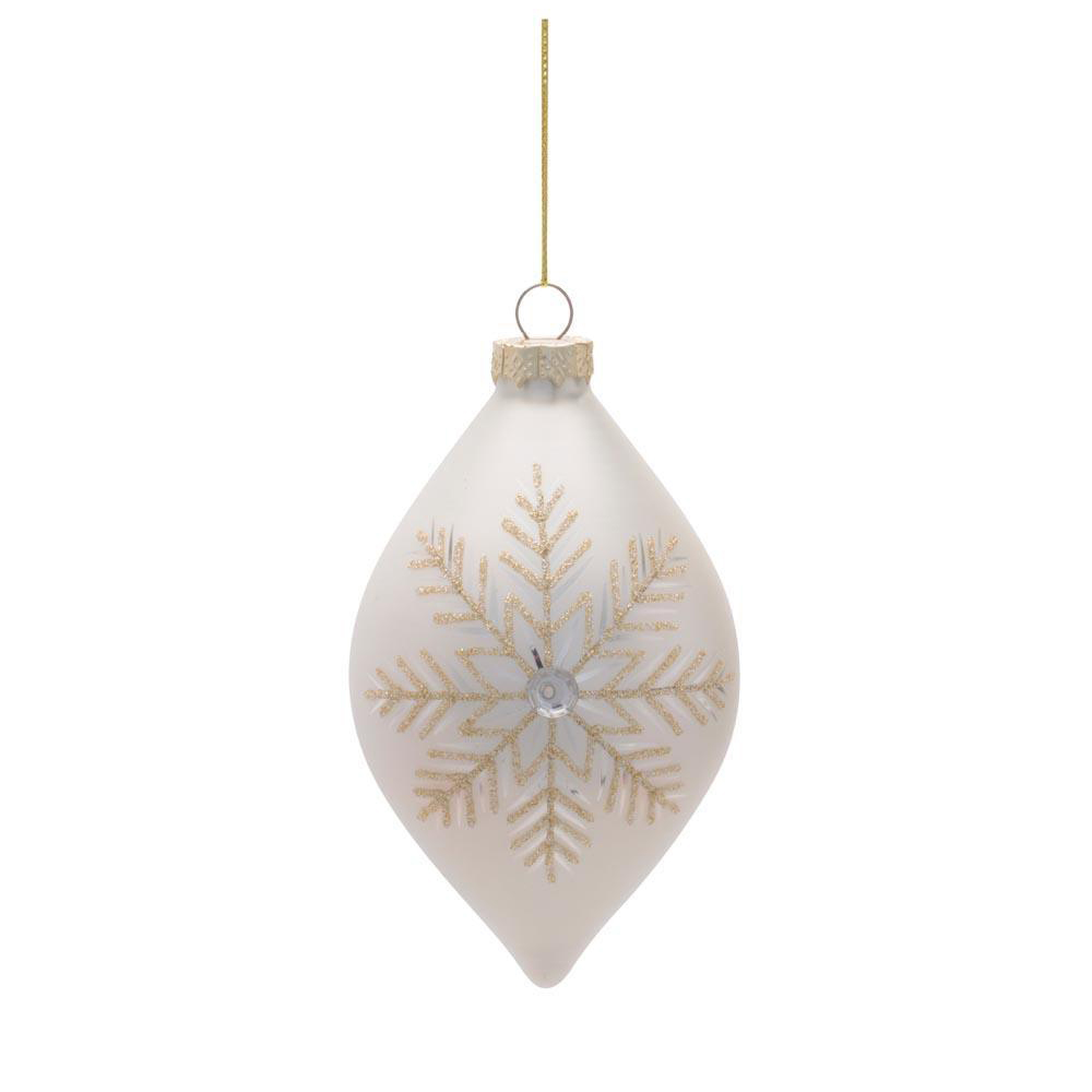 Holidynamics - Glass Snowflake Finial Ornament